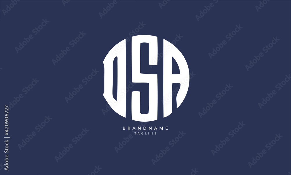 Alphabet letters Initials Monogram logo DSA, DS, SA Stock Vector ...