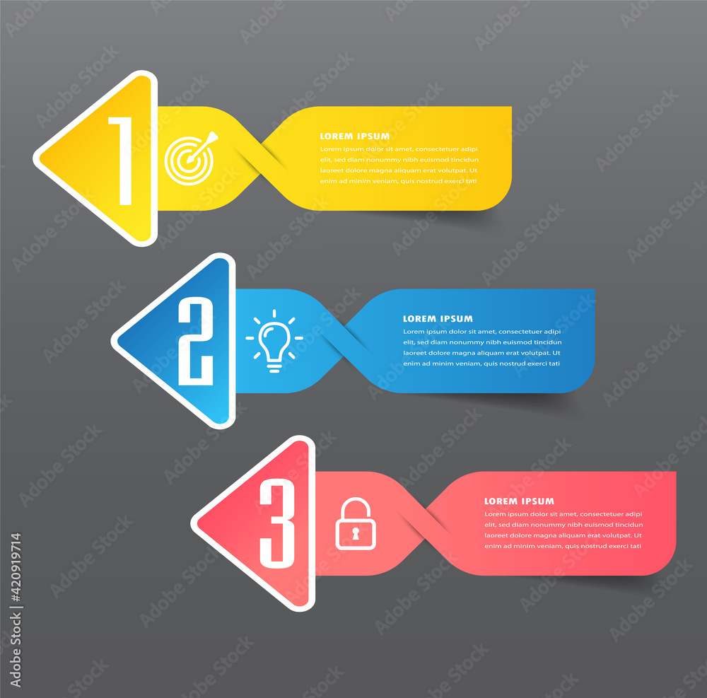 modern arrow text box template, banner Infographics Stock Vector ...