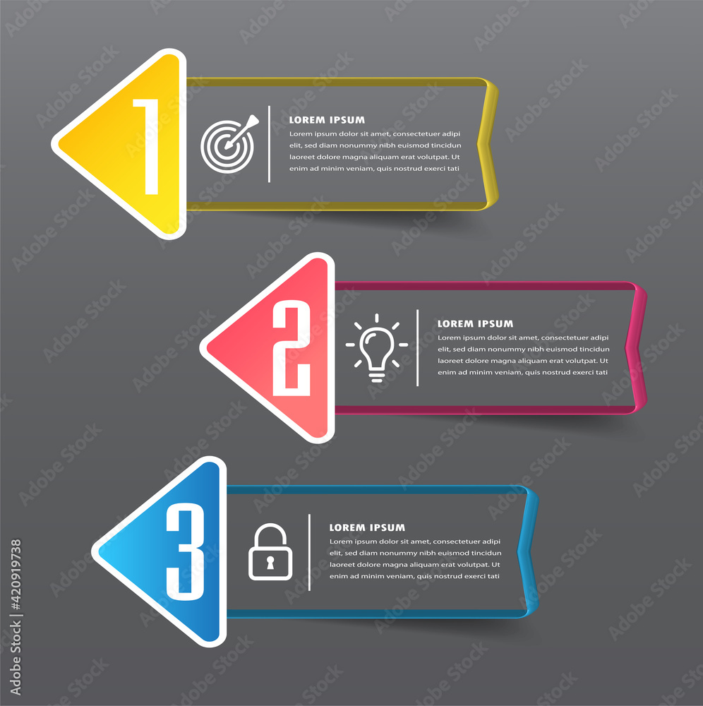 modern arrow text box template, banner Infographics Stock Vector ...