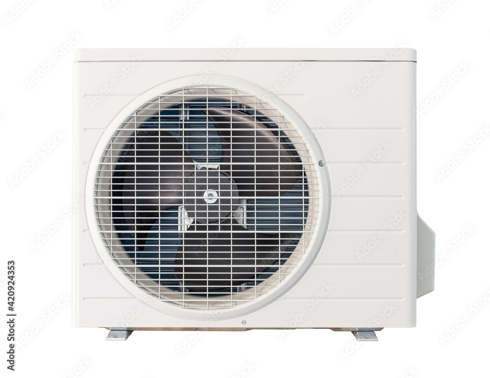 Condenser unit or compressor isolated on white background with clipping ...