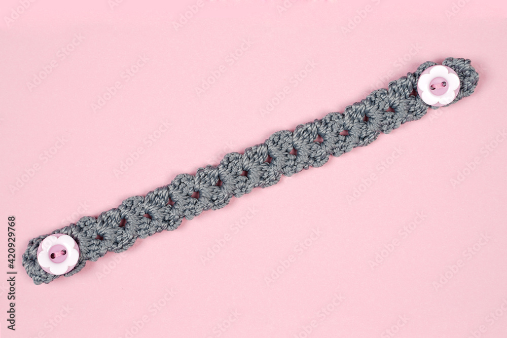 Hand-made crochet mask connector for hijab. Converter of earloop masks ...