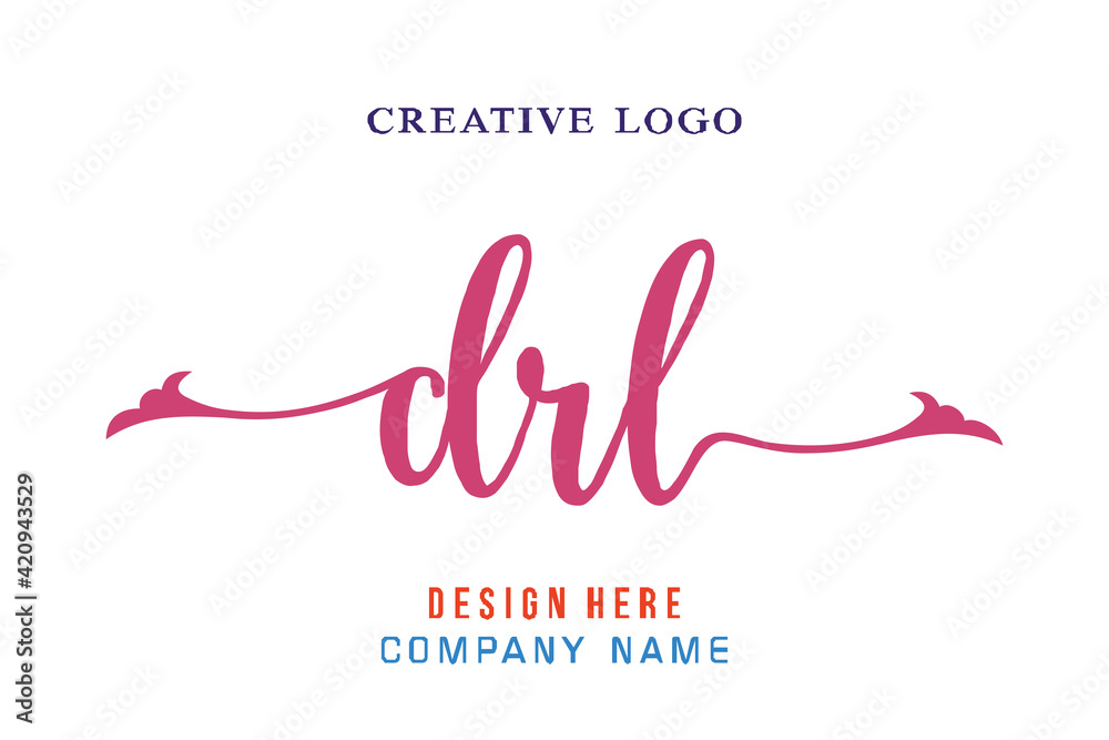 DRL lettering logo is simple, easy to understand and authoritativeint ...