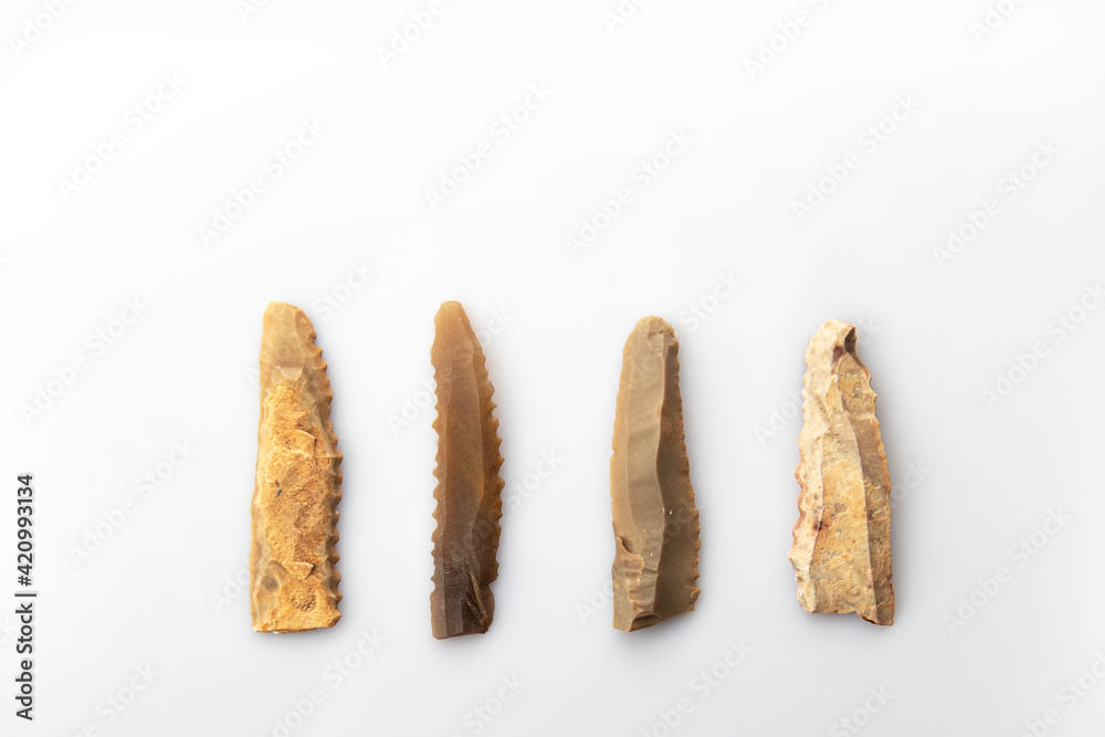 Foto de four mountain ranges from the stone age, from the Paleolithic ...