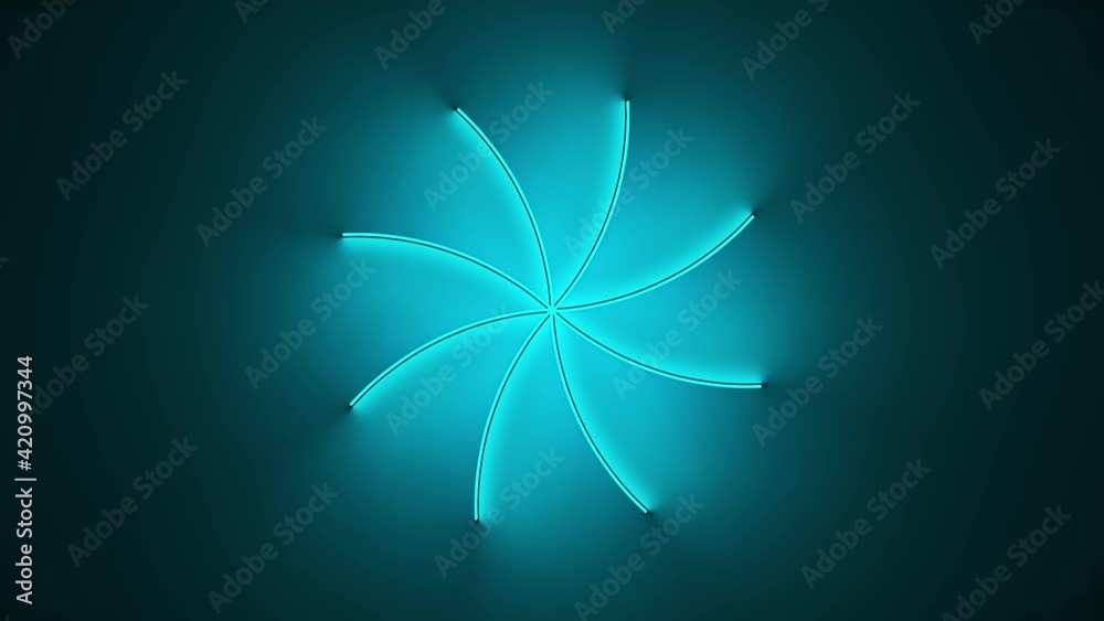 Stockvideon Circle with inner blue light split to parts and glow with ...