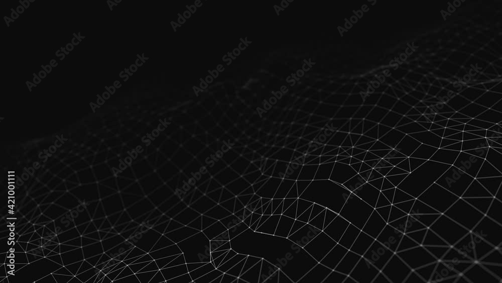 Abstract Plexus Geometrical Background Loop/ 4k animation of an abstract technology background ...