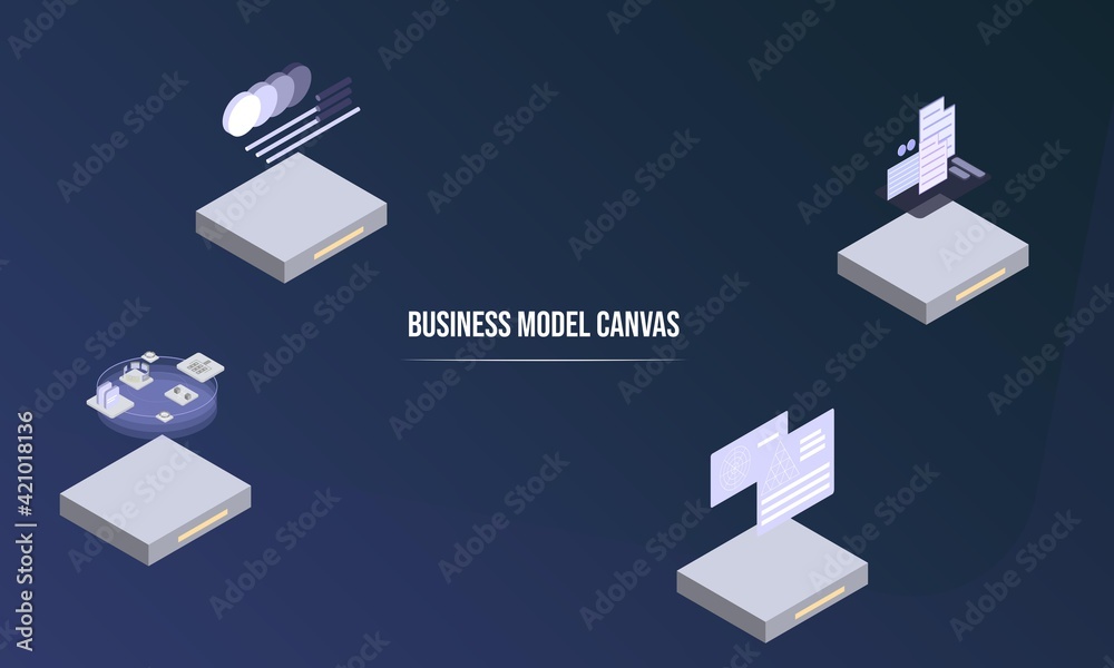 Business Model Canvas concept on abstract design Stock Illustration ...