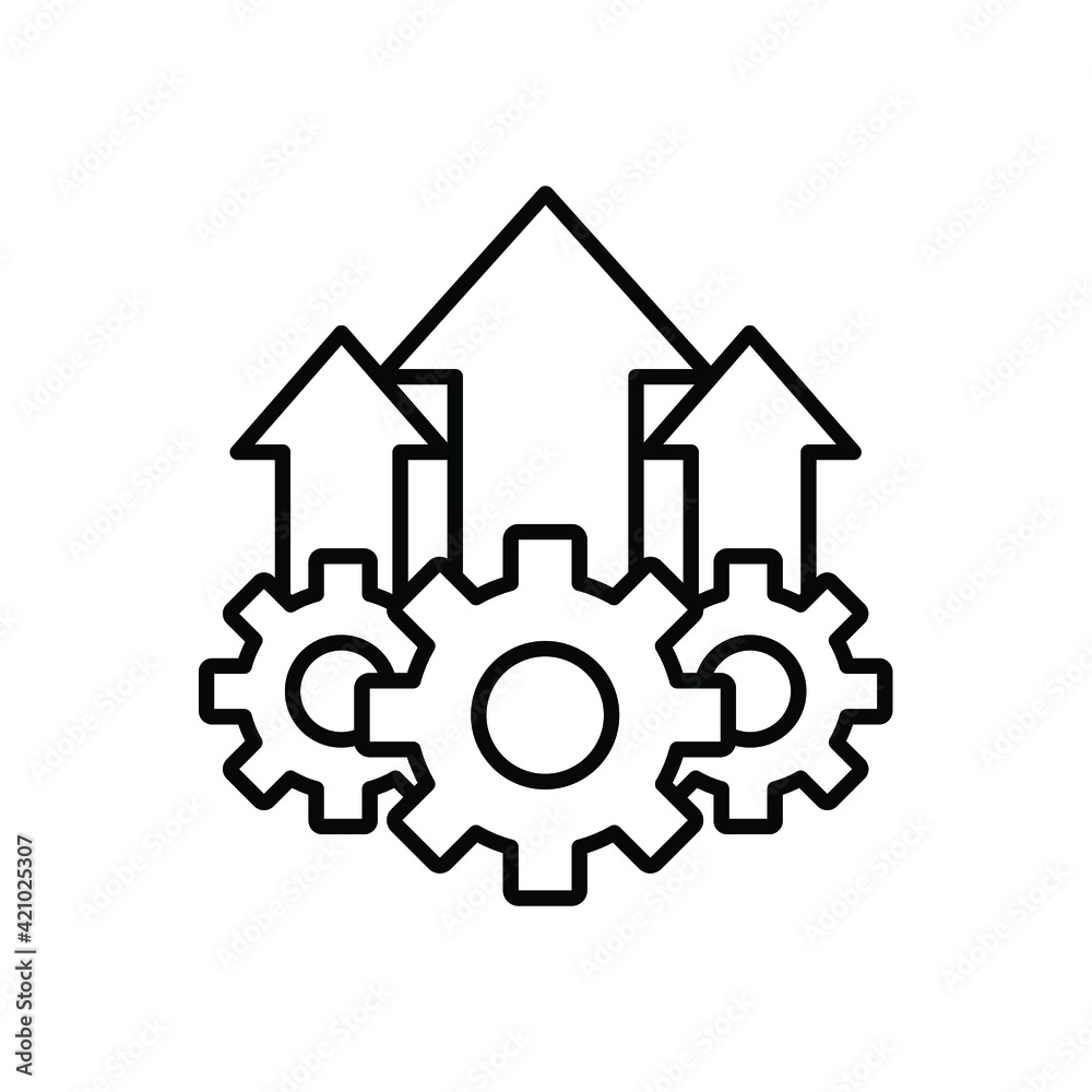 Operational excellence line icon. Simple outline style symbol. Optimize ...