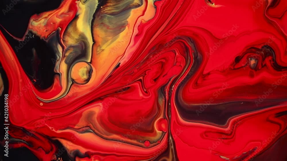 Fluid art painting footage, modern acrylic texture with flowing effect ...