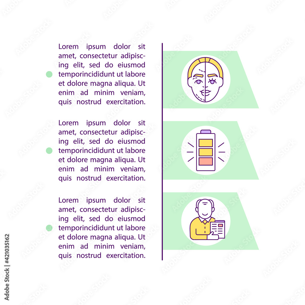 Longevity concept icon with text. Anti aging effect. Intermittent ...