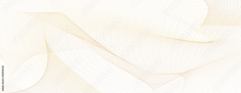 Pastel beige net pattern, guilloche. Light colored watermark. Flowing ...
