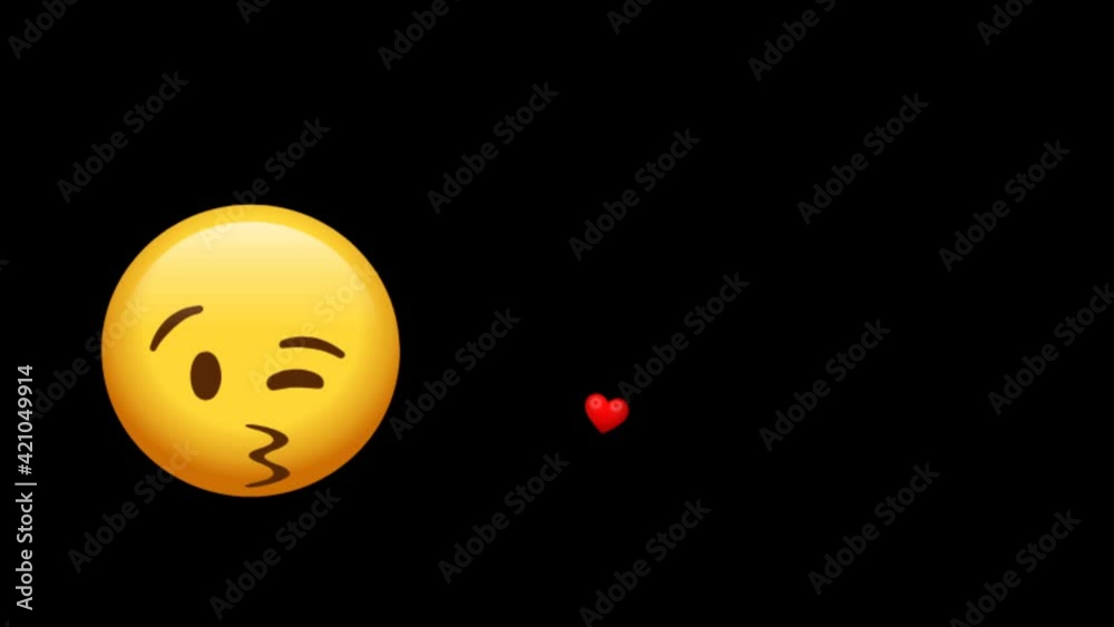 Cartoon Smiley Emoji Face Reaction With Space For Copy Text Animation ...