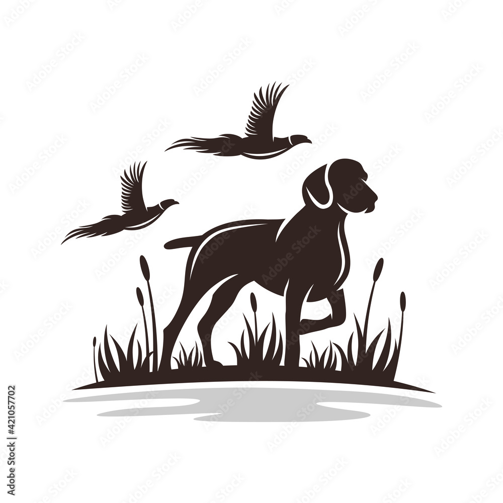 Modern hunting dog logo. Vector illustration. Stock Vector | Adobe Stock