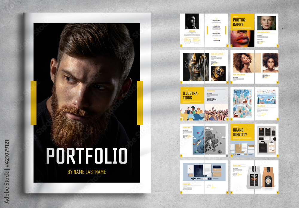 Graphic Design Portfolio Stock Template | Adobe Stock