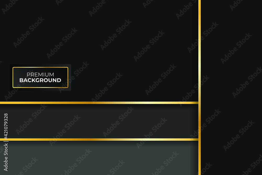 abstract black background with gold, vector illustration Stock Vector ...