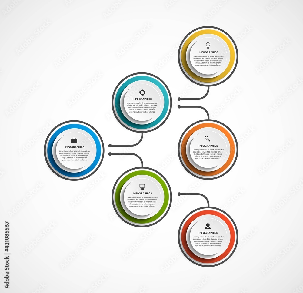 Infographic design organization chart template. Stock Vector | Adobe Stock