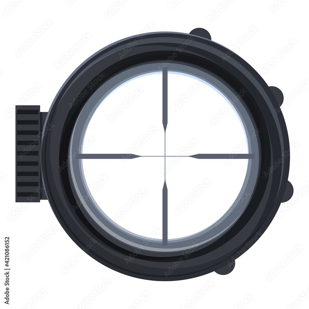 Telescopic sight shot icon. Cartoon of Telescopic sight shot vector ...