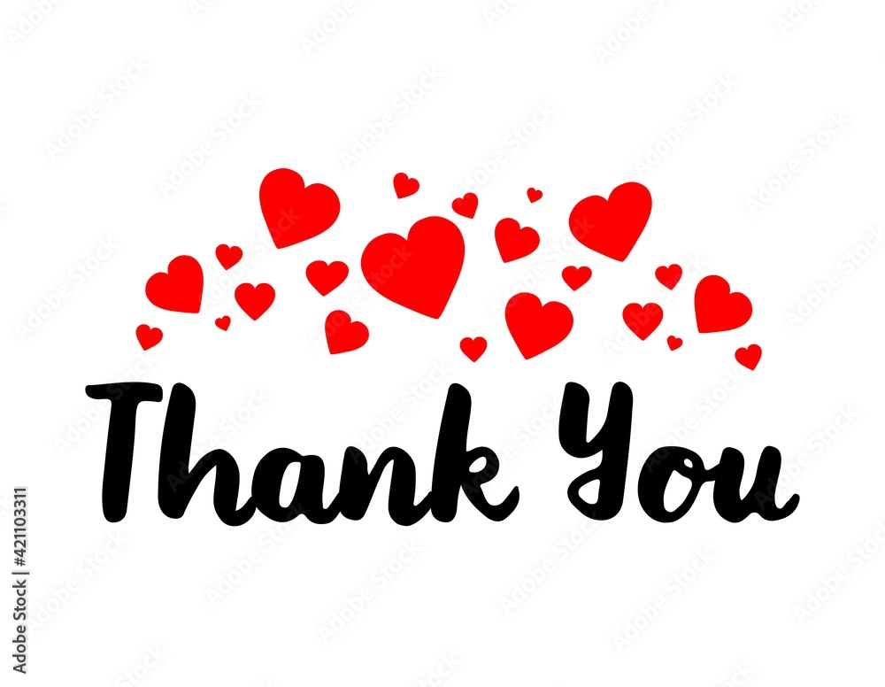 Thank You Card. Hand Written Lettering for Title, Heading, Photo ...