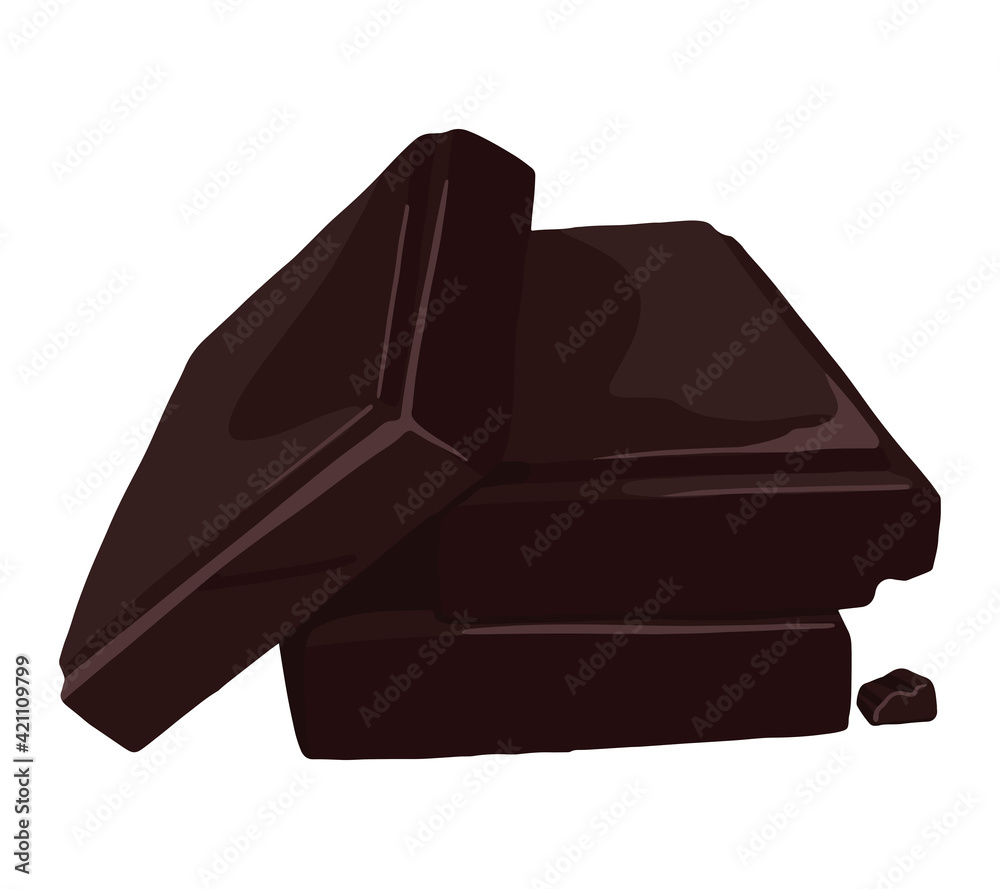 Stack of chocolate bars. Single hand drawn vector stock illustration ...