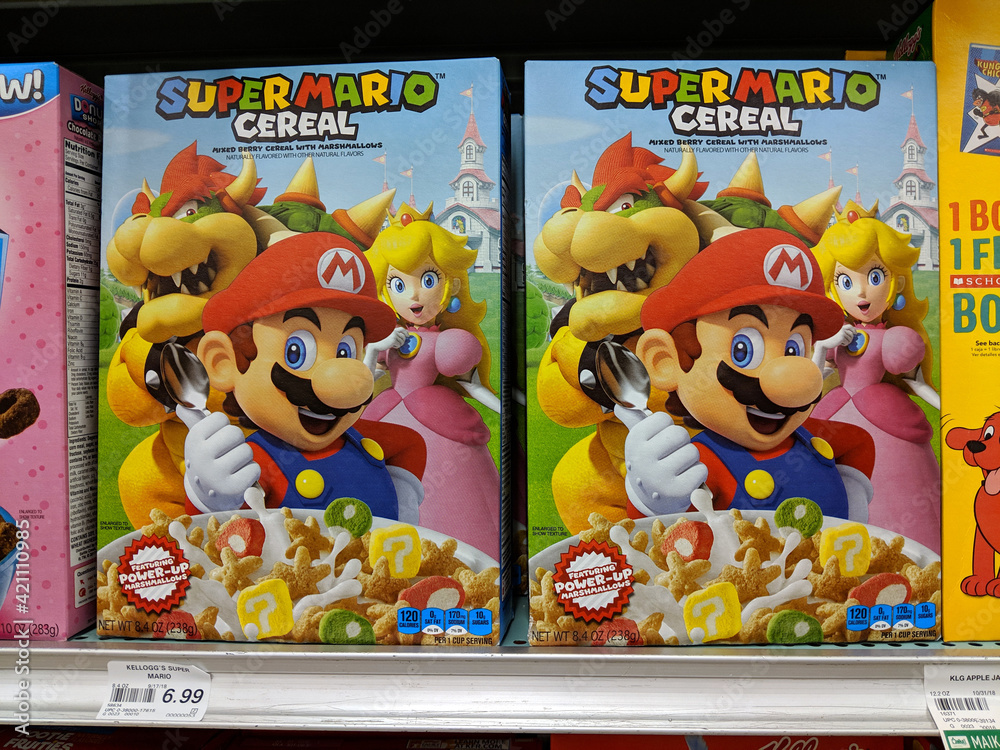 Super Mario Cereal Stock Photo | Adobe Stock
