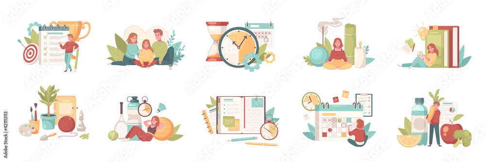 Personal Growth Icon Set Stock Vector | Adobe Stock