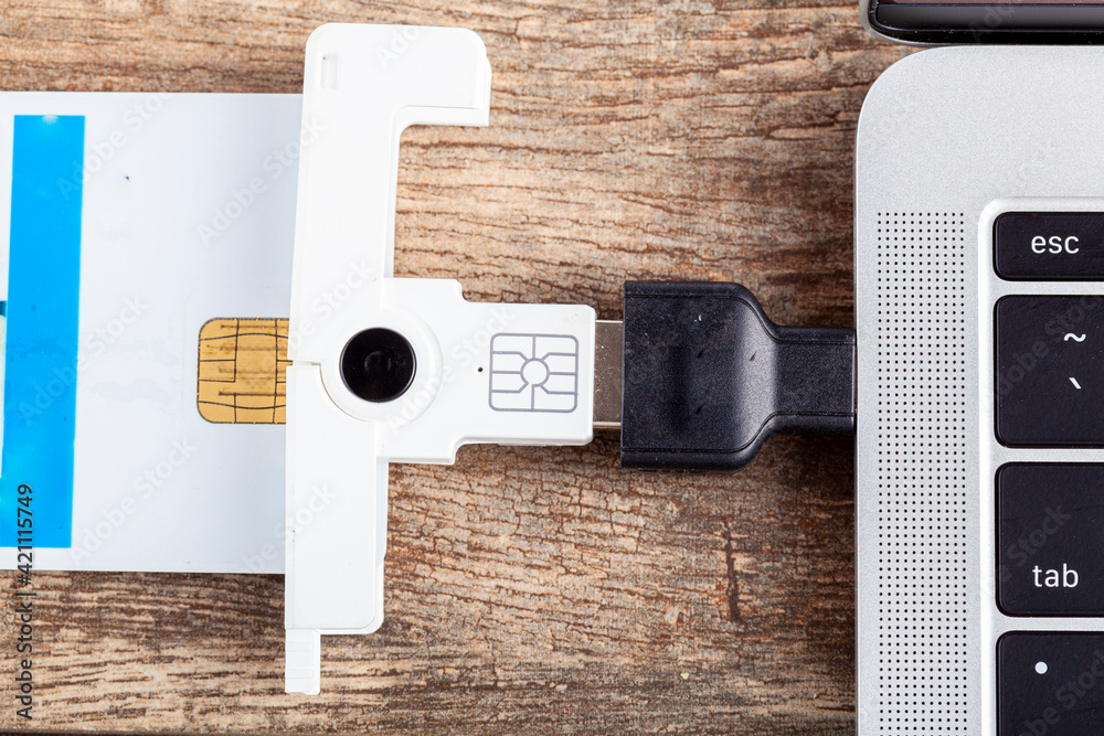 A personal identity verification (PIV) card is used to login to a ...