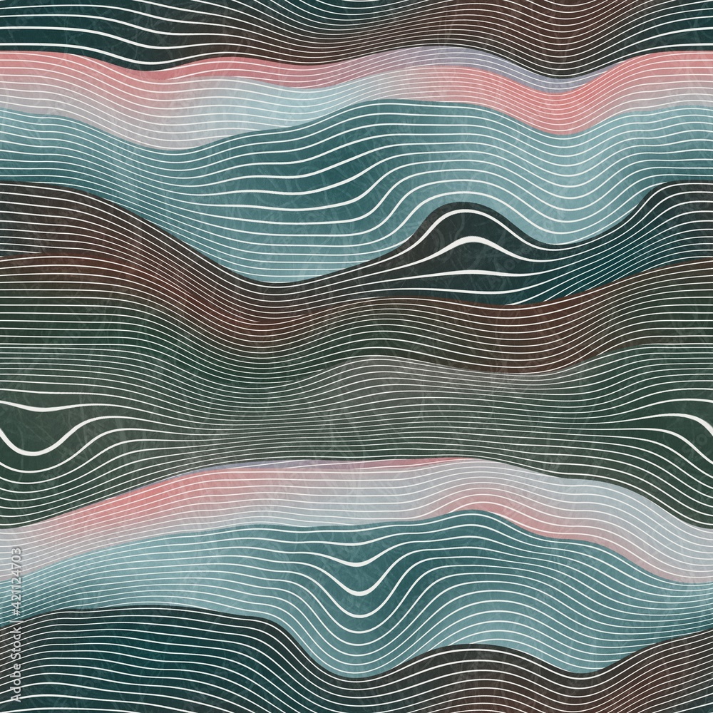 Seamless natural landscape hill pattern for print. Horizontal line ... Seamless natural landscape hill pattern for print. Horizontal line ...