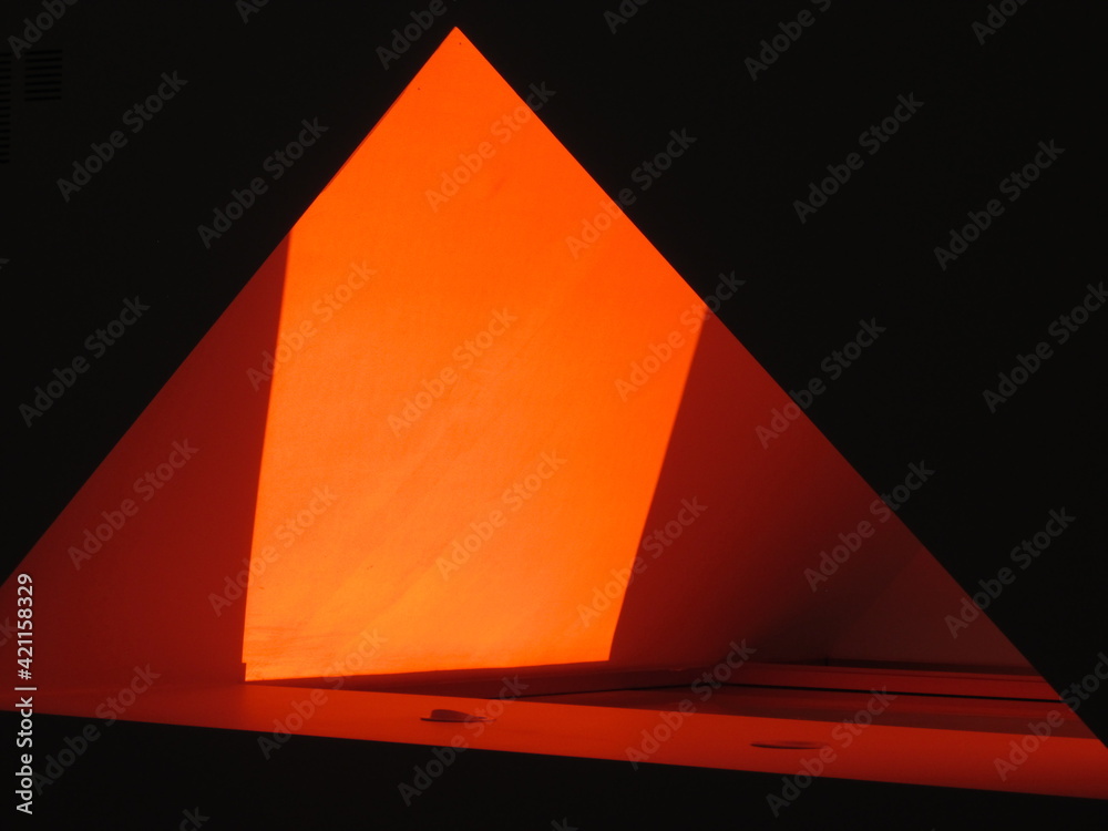 Colored ceiling created by the sunlight coming through the colored ...