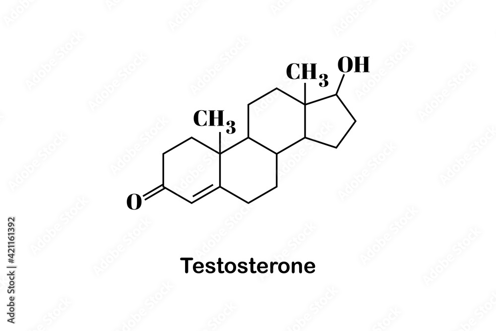 Formula of chemical structure of Testosterone .Vector EPS 10. Stock ...