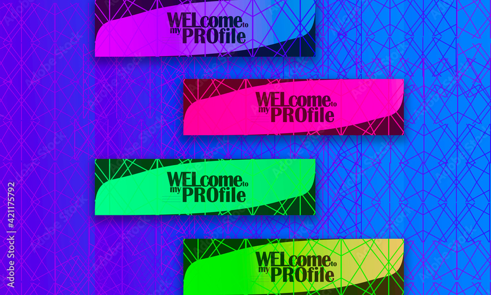 amazing cool banner for profile Stock Vector | Adobe Stock
