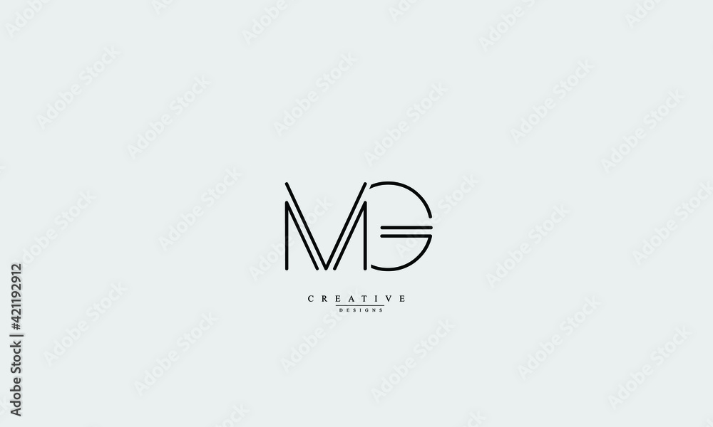Alphabet letters Initials Monogram logo MG, GM, M, G Stock Vector ...