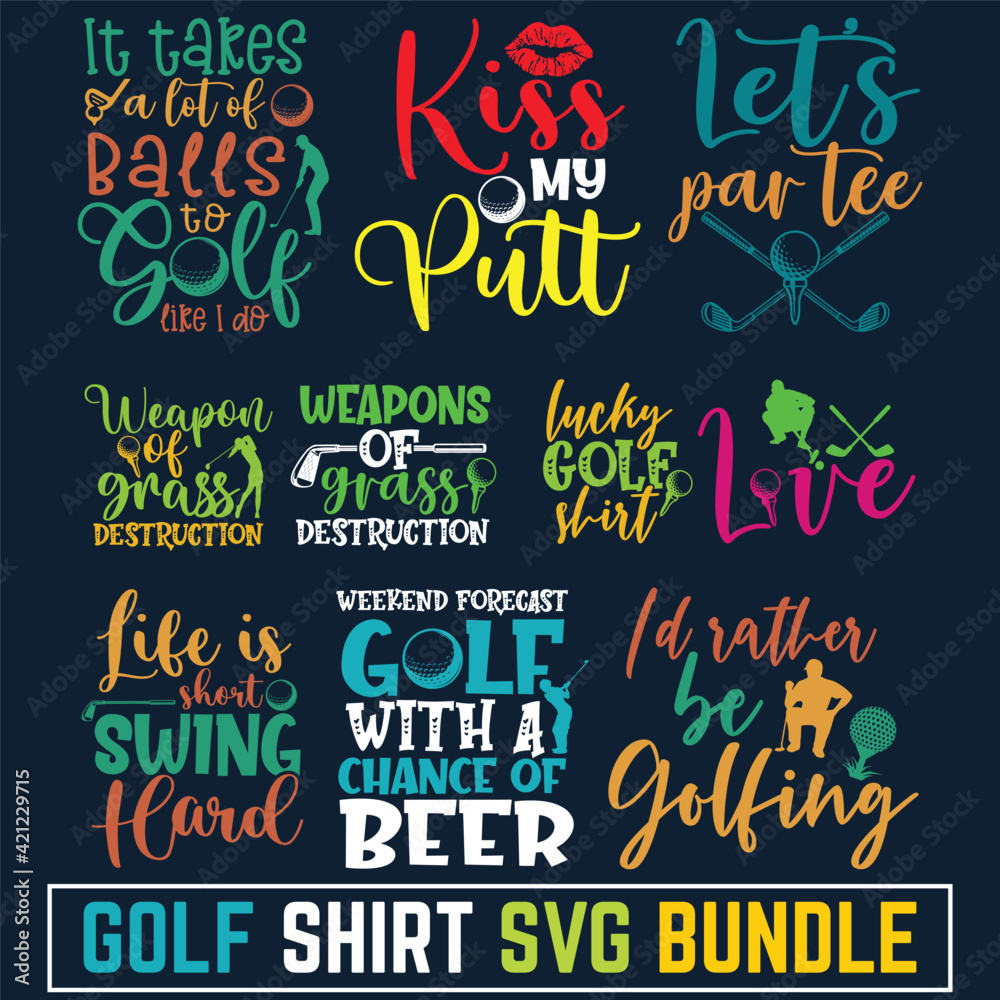 Hand written calligraphy golf svg bundle, Disc Golf Designs, Disc Golf ...