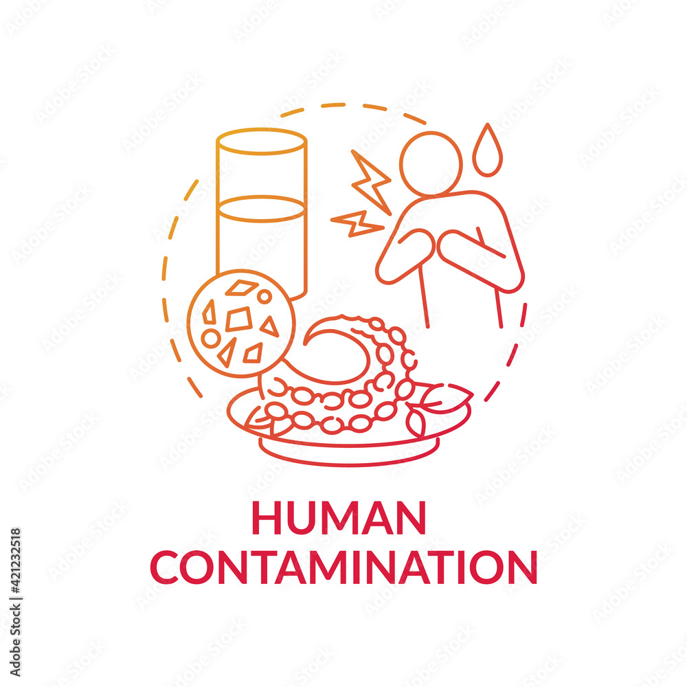 Human contamination concept icon. Environmental Protection ...