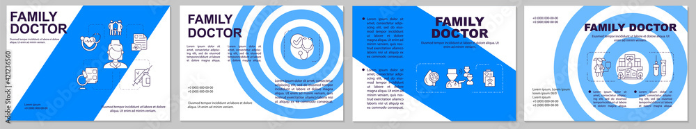 Family doctor brochure template. Medical treatment planning. Flyer ...
