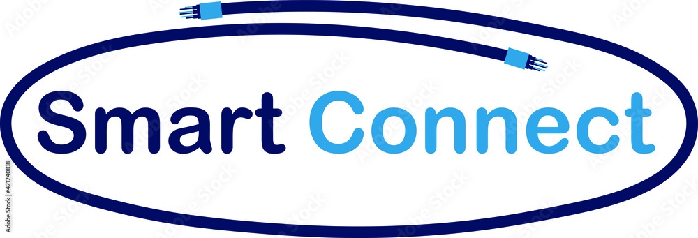 Smart WIFI Cable Internet Fiber Optic Blue Connection Logo Design ...