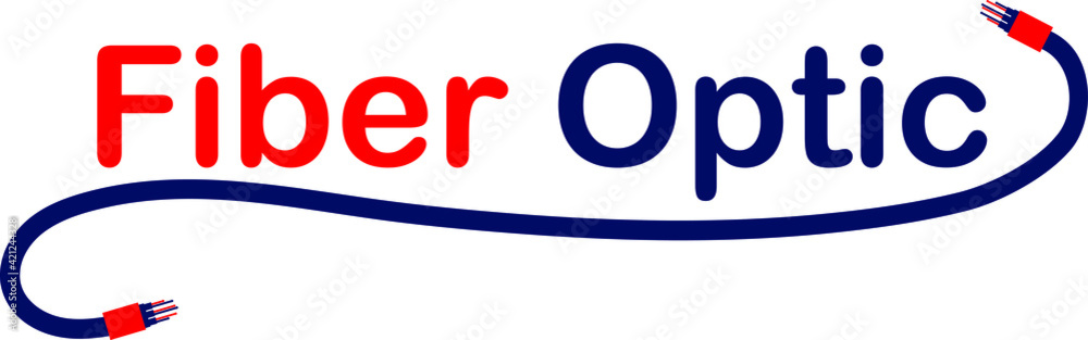 Fibre Optic Internet Cable Wifi Broadband Logo Design Template Red Blue ...