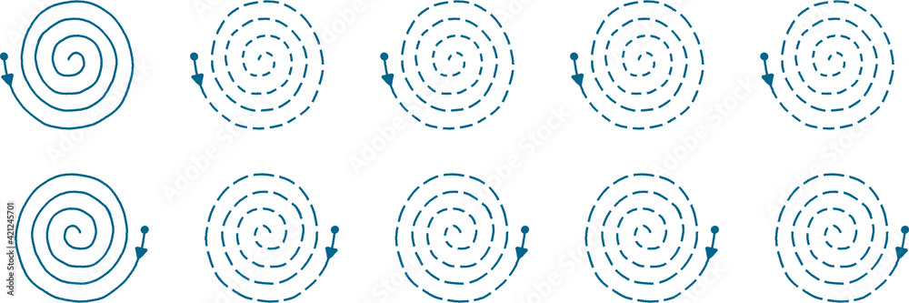 Spiral, handwriting practice for kids, tracing practice Stock ...