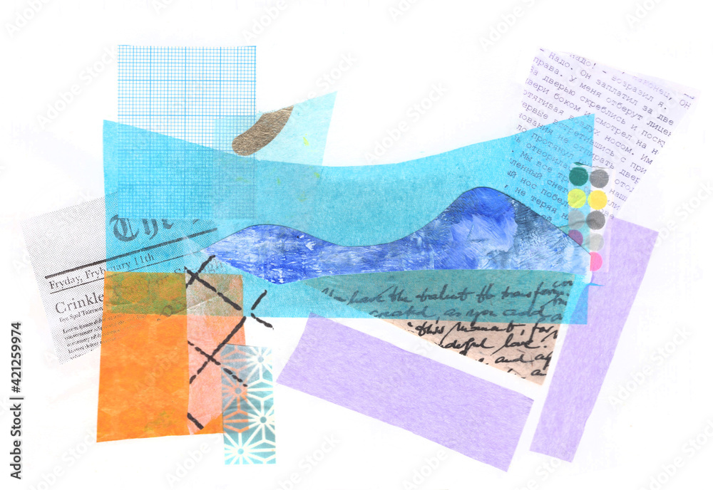 artistic background collage from different texture elements Stock ...