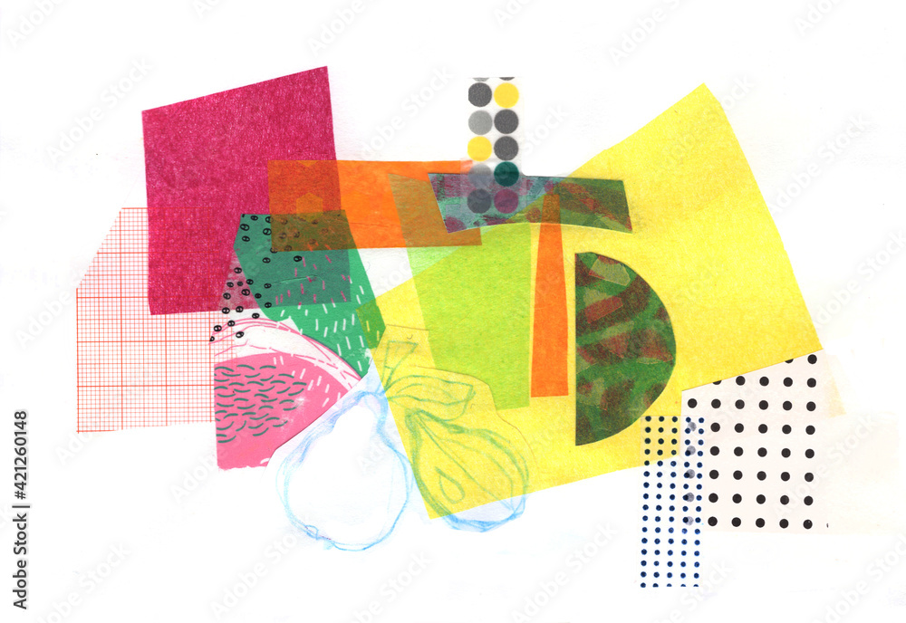 artistic background collage from different texture elements Stock ...