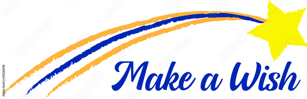 Make A Wish Logo Design Illustrations Shooting Star Colorful Kids ...