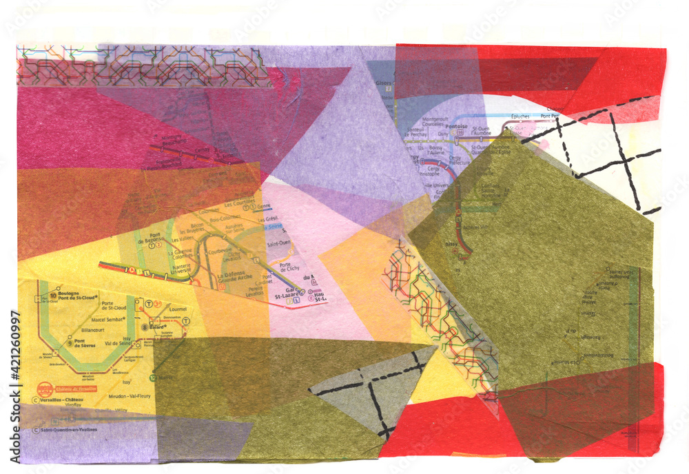 artistic background collage from different texture elements Stock ...