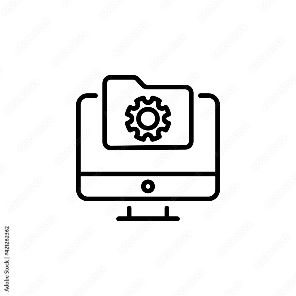 Engineering Folder icon in vector. Logotype Stock Vector | Adobe Stock