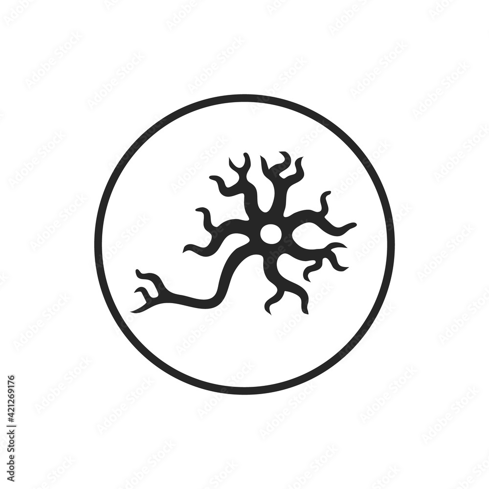 Vector medical icon of nerve cell. Stock Vector | Adobe Stock