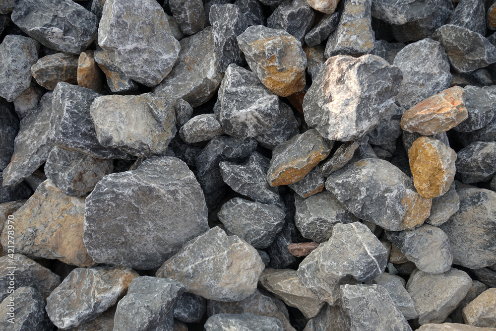 Limestone rock in Quarry, limestone mining Stock Photo | Adobe Stock