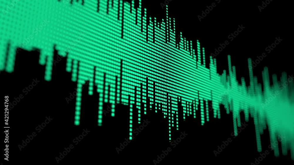 Visualization of voice record, artificial intelligence. Music equalizer ...