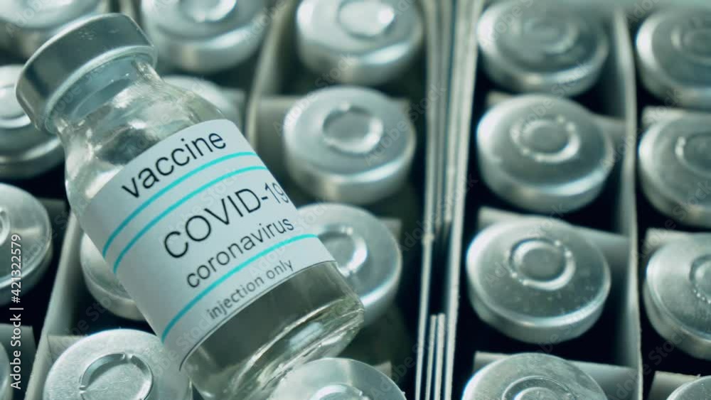 Rows of boxes with anti coronavirus moderna vaccine for immunization in ...
