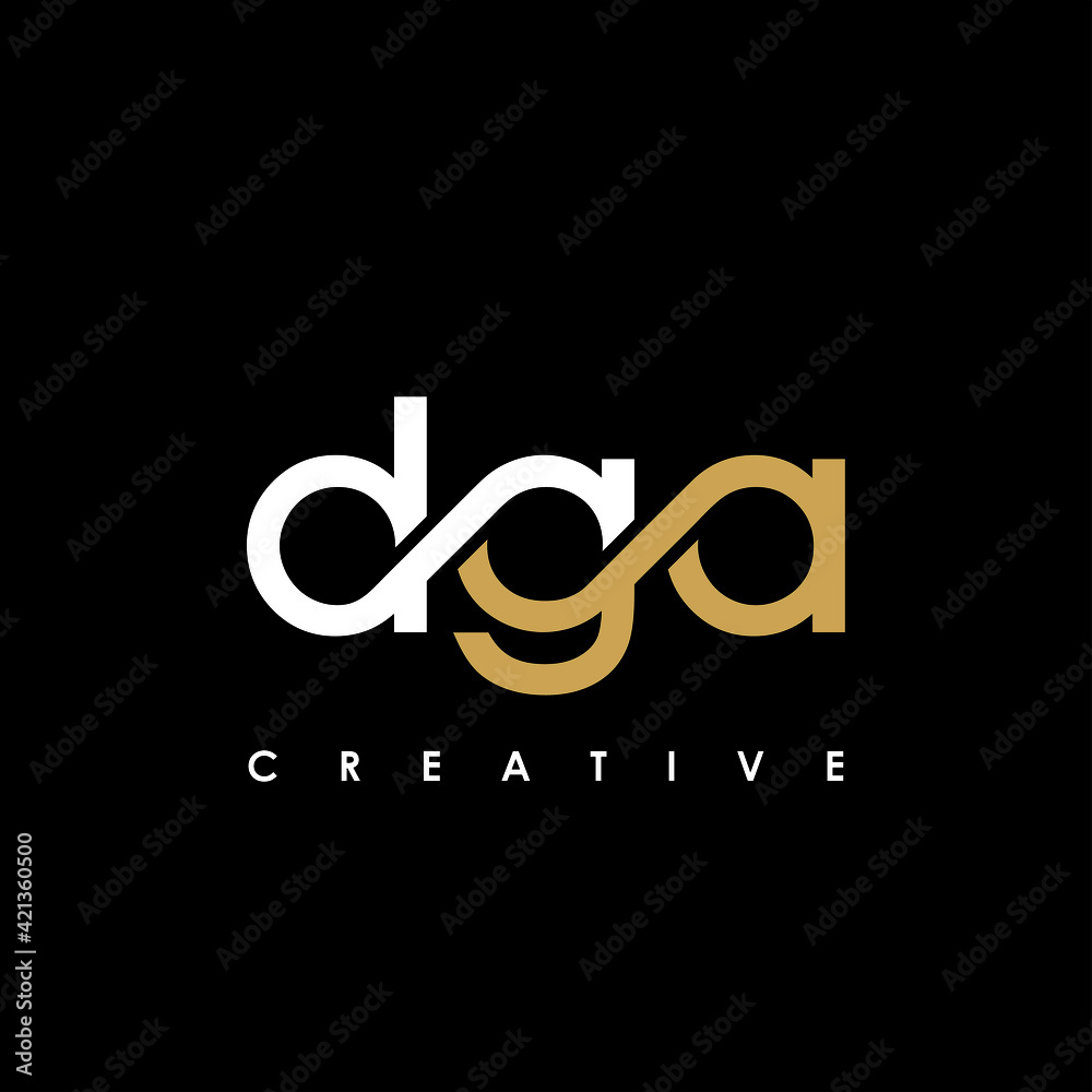 DGA Letter Initial Logo Design Template Vector Illustration Stock ...