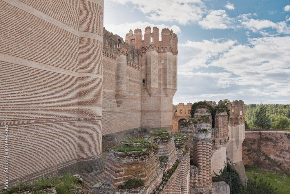 Coca Castle (Castillo de Coca) located in the province of Segovia Stock ...