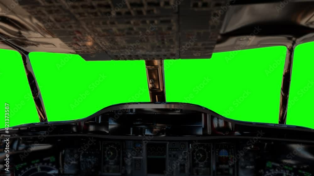 Inside a Spaceship Cockpit on a Green Screen render 3d Stock Video ...
