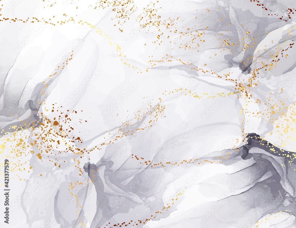 Watercolor abstract drawing. Vector marble texture waatercolor painting ...