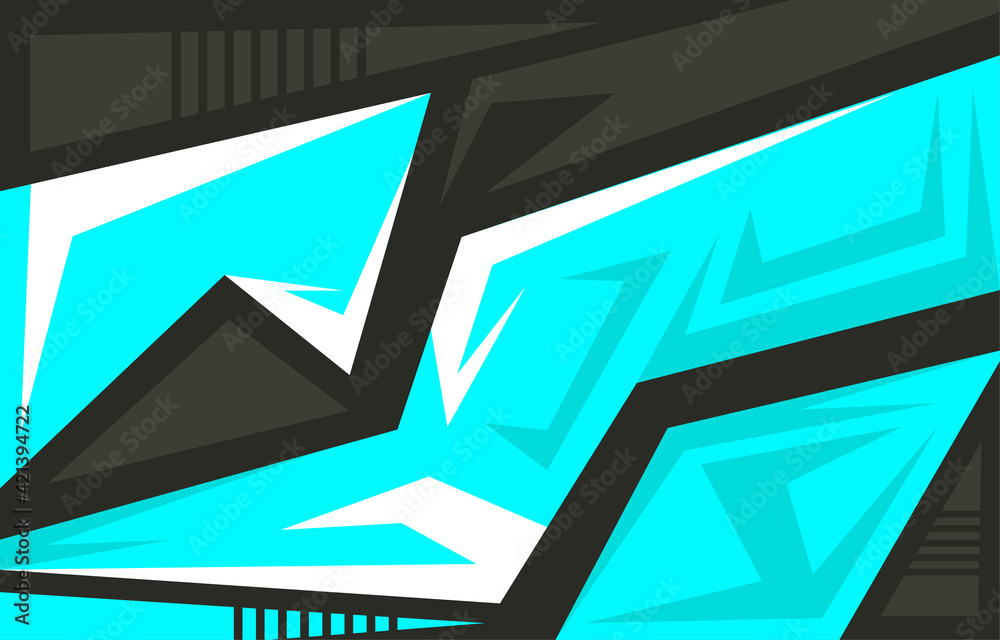 Vector car sticker design. Racing backgrounds for vinyl wrap, race cars ...